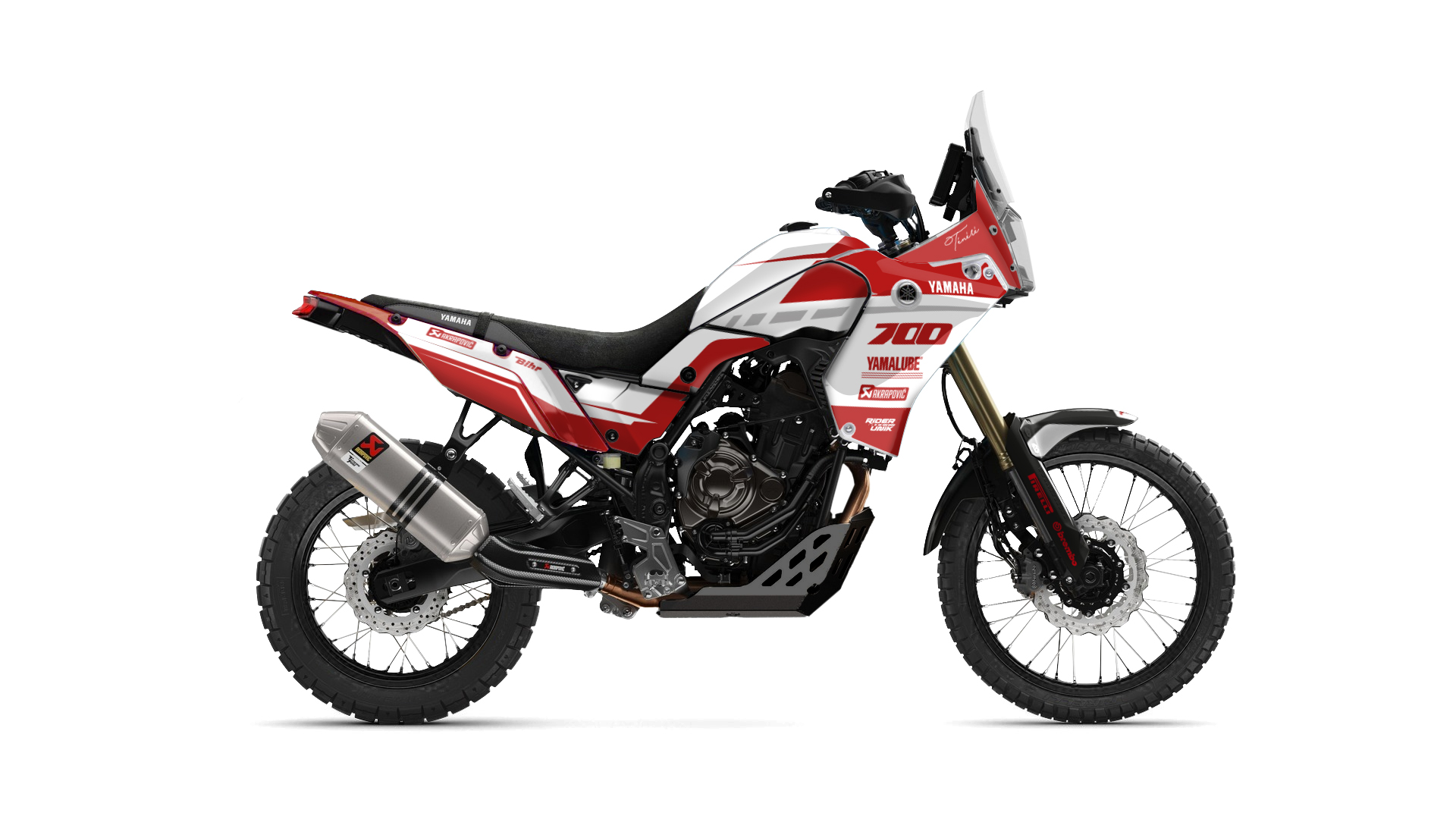 KIT DECO YAMAHA 700 TENERE RAL WHITE KIT DECO YAMAHA 700 TENERE RAL WHITE