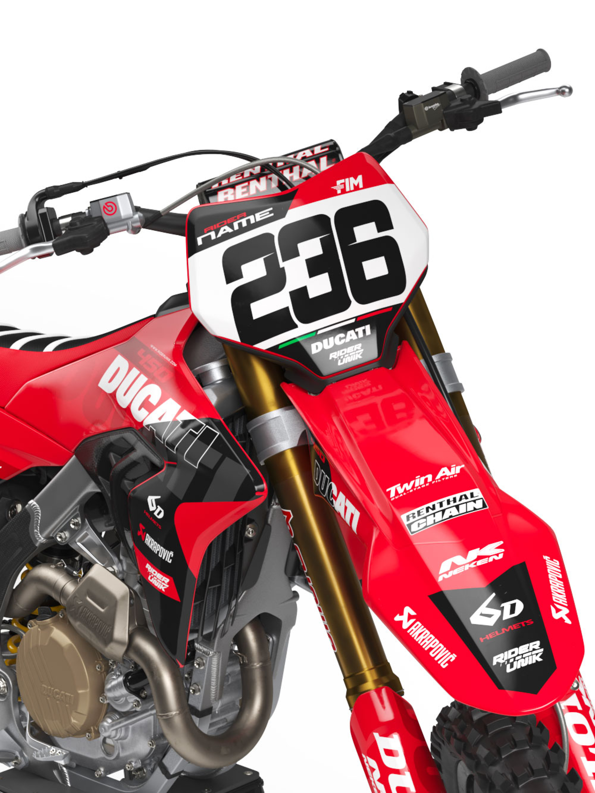 Kit déco Ducati Desmo 450 – Personnalisé | RiderUnik